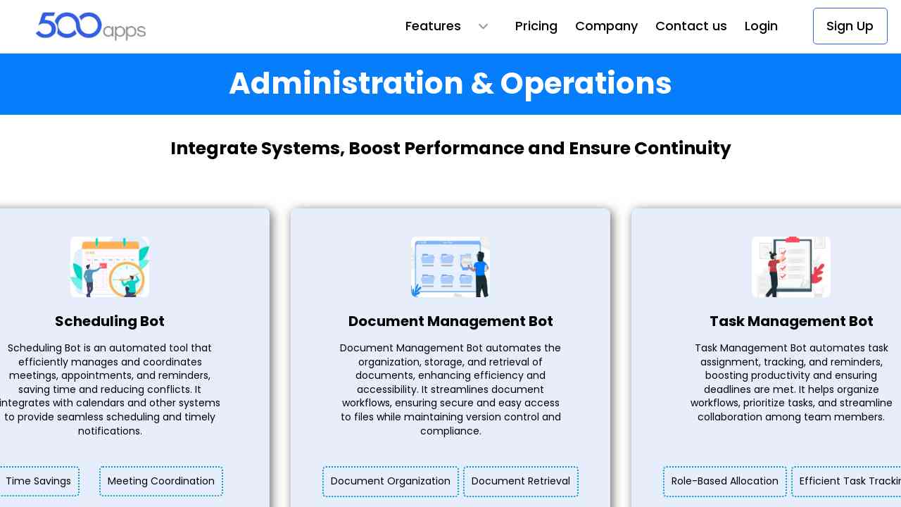 Adminstrations & operations